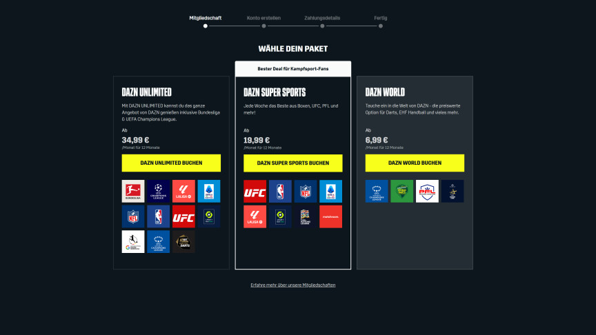 DAZN - Konto erstellen: So funktioniert die Registrierung | NETZWELT